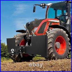 3/8 Skid Steer Mount Plate 2 Removable Trailer Hitch Receiver Loader ...