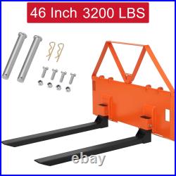 46 Tractor Pallet Forks 3200LBS Quick Attach Bucket Forks Skid Steer ...