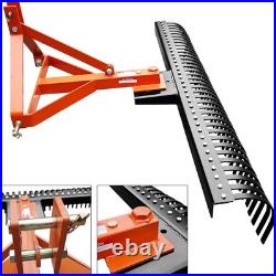 72” 3 Point Landscape Rock Rake For Category 1 & 2 Skid Steer Tractors ...