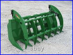 72? Root Rake Clam Grapple Attachment Fits John Deere Tractor Loader ...