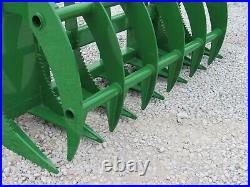 72? Root Rake Clam Grapple Attachment Fits John Deere Tractor Loader ...