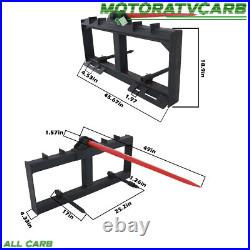 ALL-CARB 49 Hay Bale Spear Skid Steer Tractor Loader Quick Tach 3000lb ...