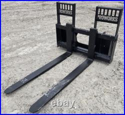 Pro Works 60 Long 8,000 Pound Class III Pallet Forks Skid Steer ...
