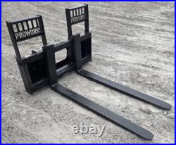 Pro Works 60 Long 8,000 Pound Class III Pallet Forks Skid Steer ...